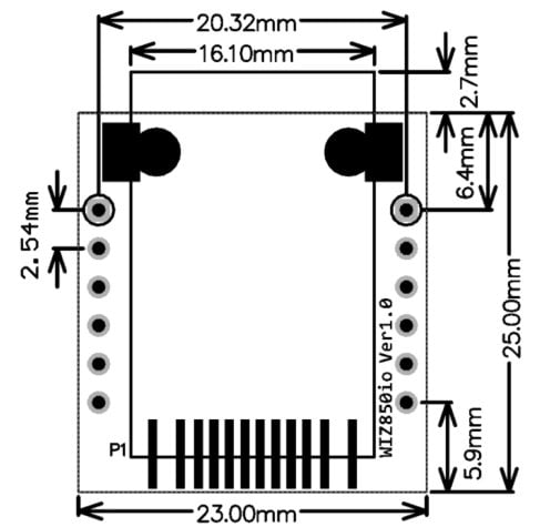 Wiznet W5500 Network Module - 10/100 BaseT - Micro Robotics